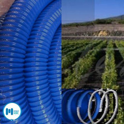 Manguera de pvc liviana corrugada azul succion y descarga de agua ...
